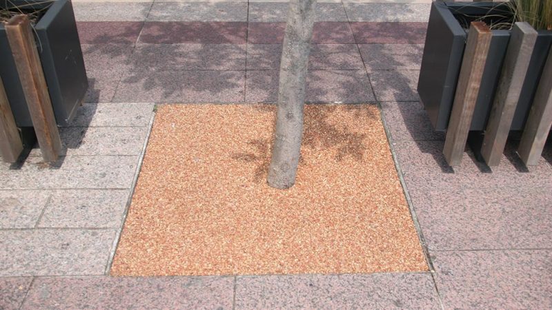 Tree Surrounds - Resin bound permeable gravel - InnoResin